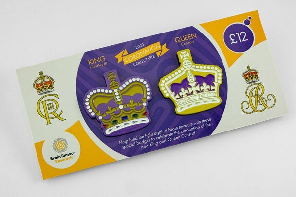 Commemorate the Coronation with our crown badges – Brain Tumour Research