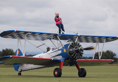 SuperGran takes on wing walk in Darel’s memory – Brain Tumour Research