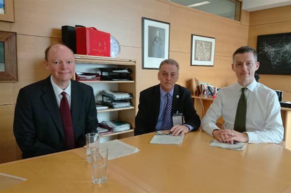 Health Minister Lord O’Shaughnessy presented with Department of Health ...