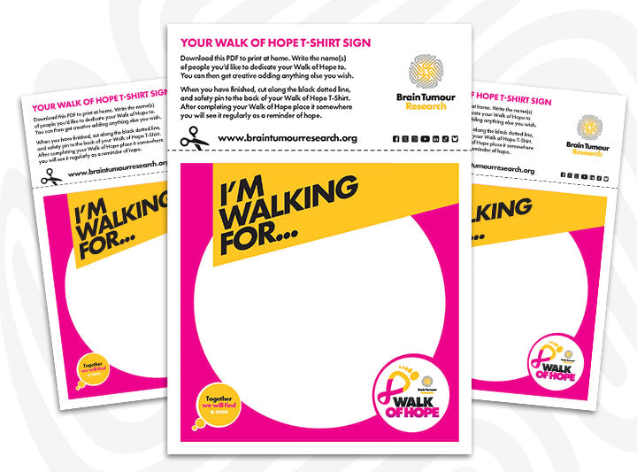 Walk of Hope Digital Fundraising Pack | Brain Tumour Research