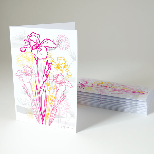 Iris Floral Notelets | Iris Note Cards – Brain Tumour Research